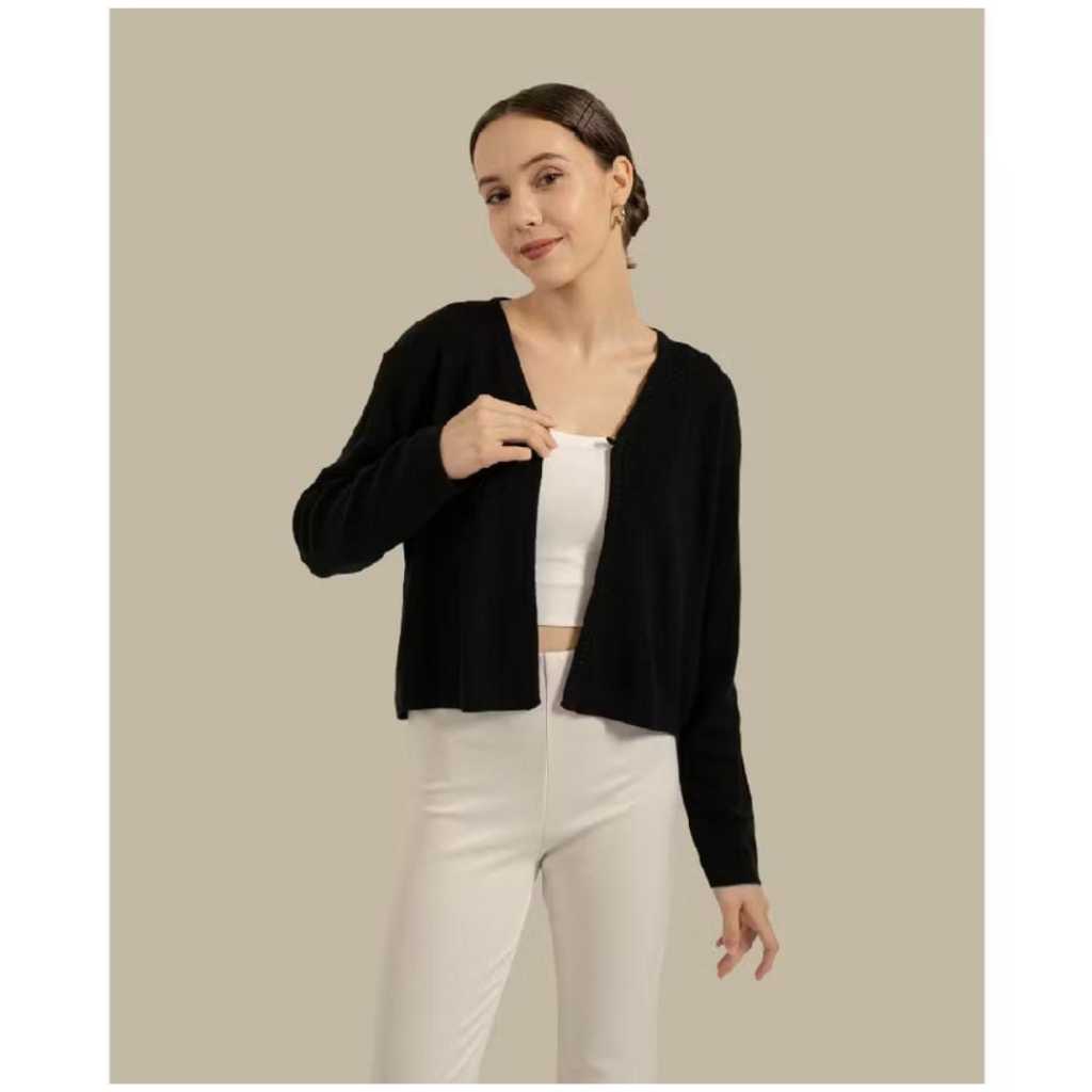 Jual Cardigan Crop Wanita Maja/Outer Atasan Rajut Wanita Simple Elegan | Shopee Indonesia