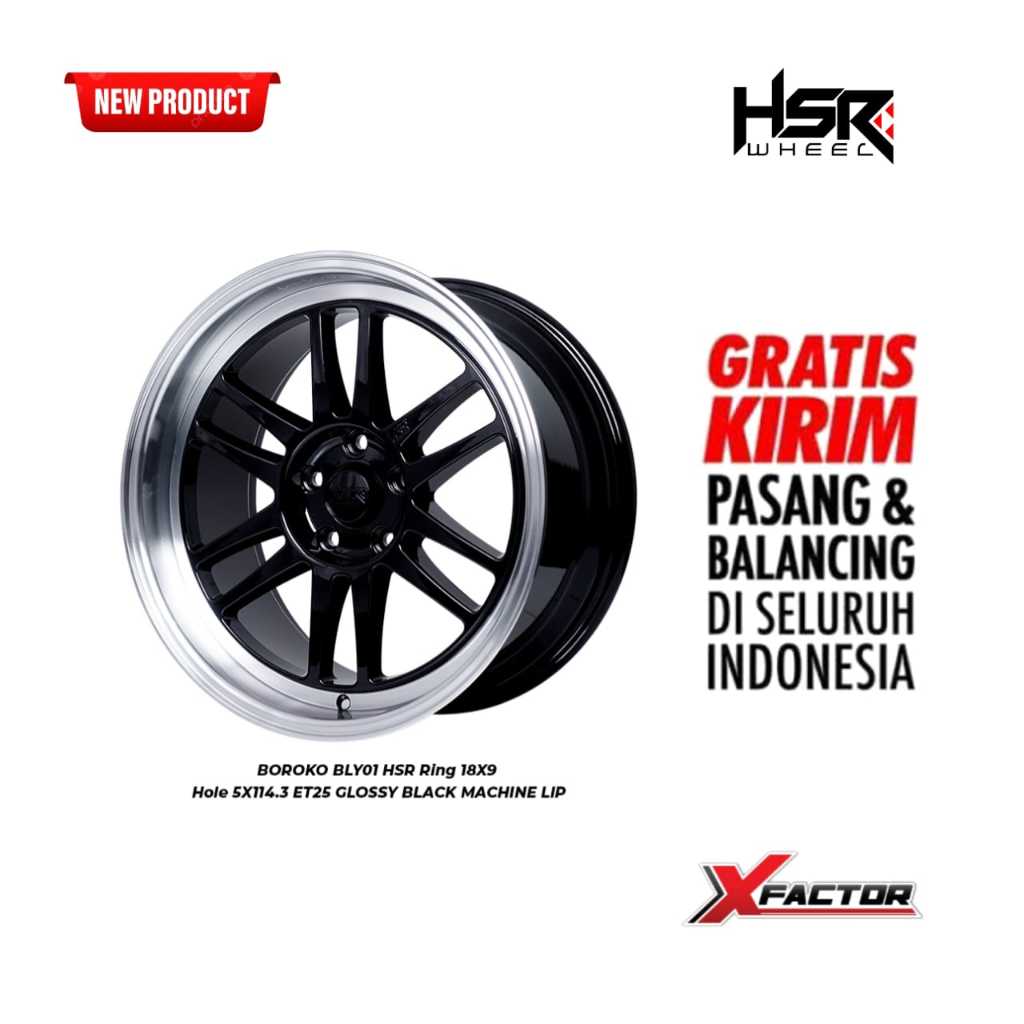 Jual VELG INNOVA REBORN VELG HSR RING 18 HSR BOROKO BLY01 R18X9 H 5X114,3 ET 25 | Shopee Indonesia