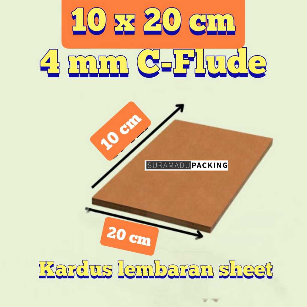 Jual KARDUS SHEET 20x10 cm 10x20 cm Kardus Lembaran Polos / Kardus ...