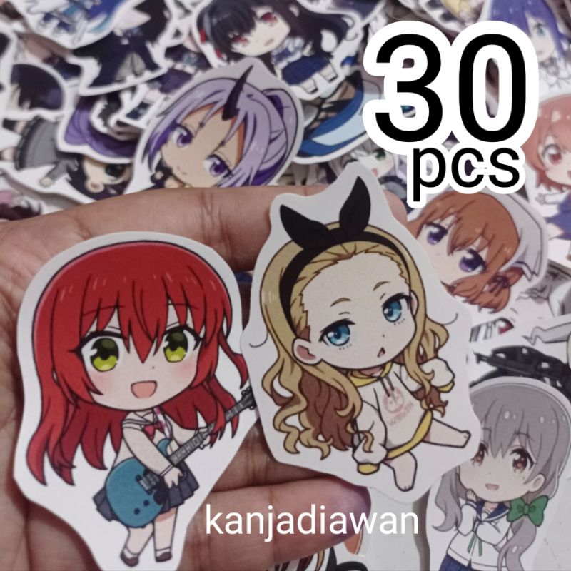 Jual Stiker Waifu Anime Chibi 30 PC Anime Waifu Sticker Pack | Shopee ...