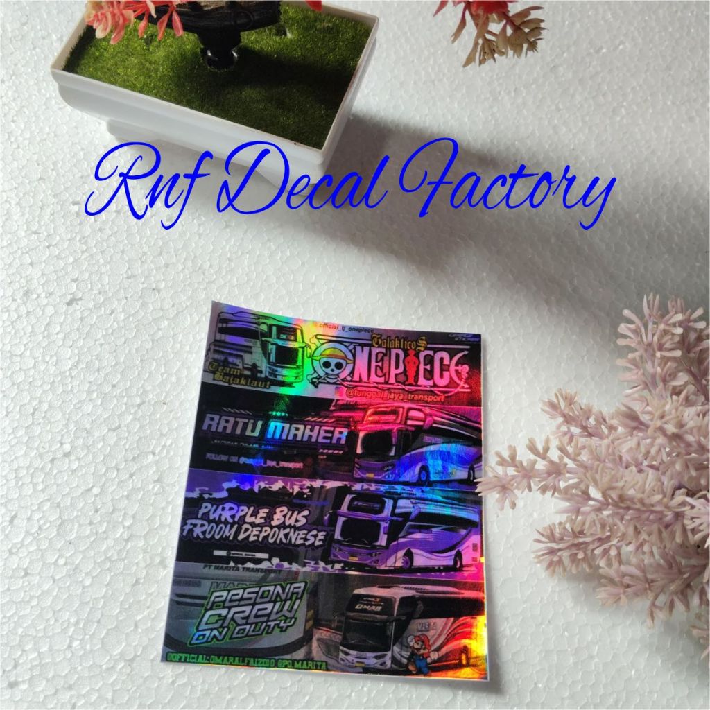 Jual stiker bus SJM RATU MAHER | stiker bus onepiece | stiker hologram ...