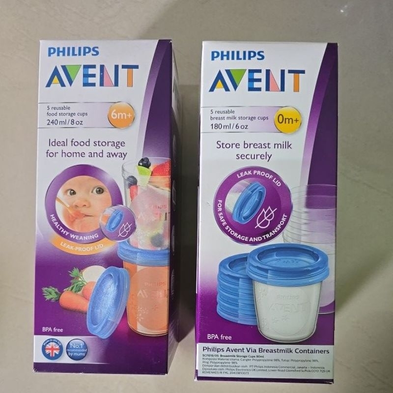 Jual Original Philips Avent Storage Cup / Penyimpan Asi Mpasi Avent ...