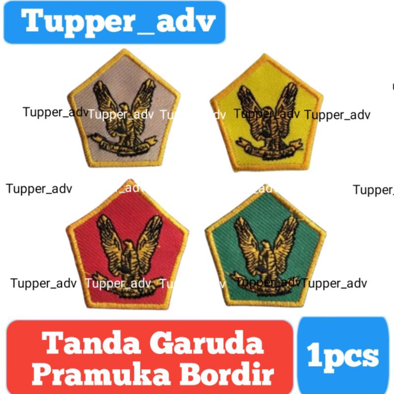 Jual Badge Bed Logo Garuda Pramuka Bordir / Tanda Harian Pramuka Garuda ...