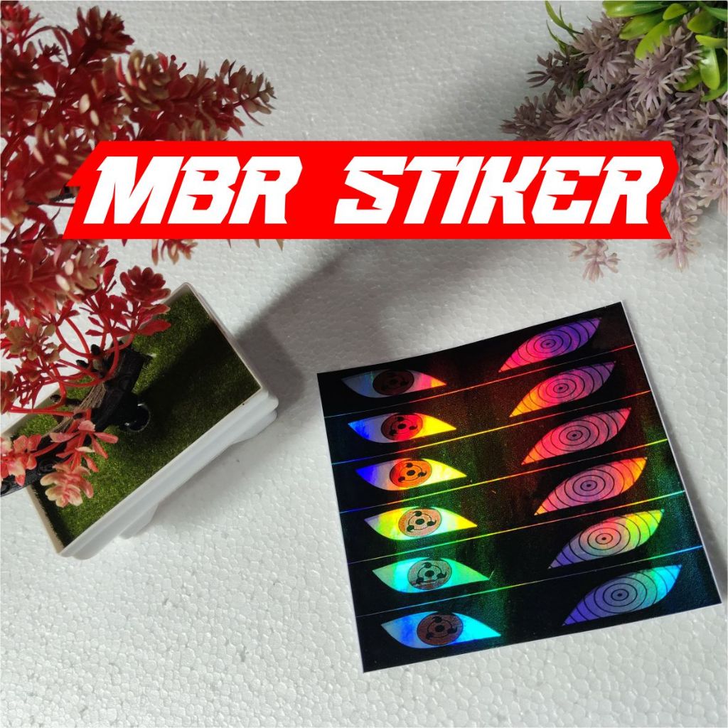 Jual stiker mata sharingan,,stiker mata miniatur,stiker mata hologram ...