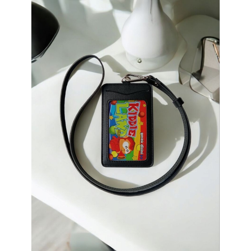 Jual Mdn - Name Tag ID Card Kulit Holder NTS084 Name Tag Lanyard Kulit ...