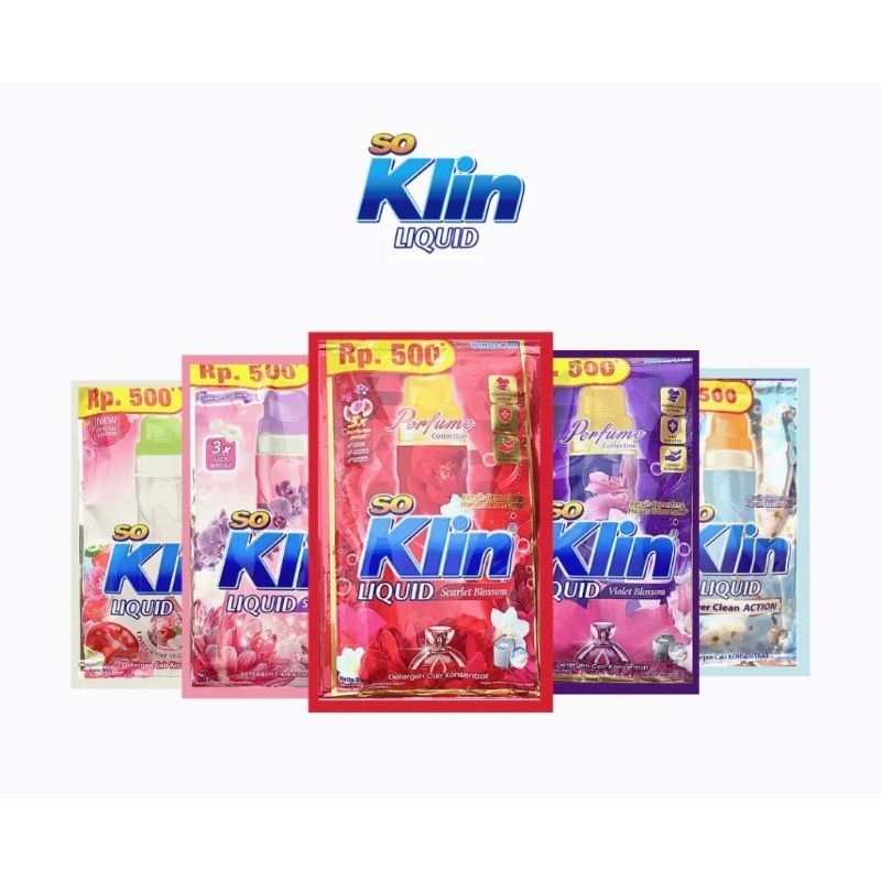 Jual SABUN CUCI CAIR SO KLIN SACHET \ SO KLIN LIQUID DETERGENT CAIR ...