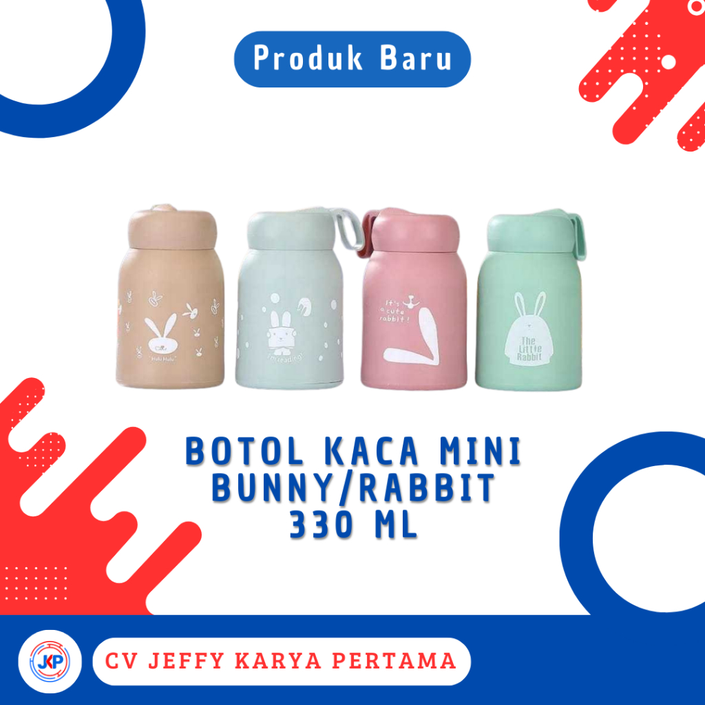 Jual Botol Kaca Mini Bunny/Rabbit 330 ml | Shopee Indonesia
