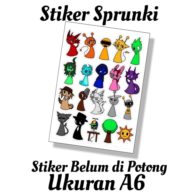 Jual Stiker Unik Lucu Sprunki V1 / Sticker Karakter / Sticker Cartoon ...