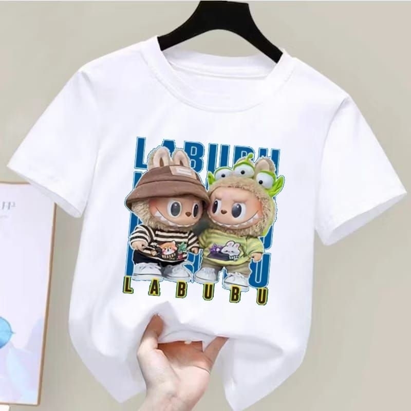 Jual Baju anak anak unisex perempuan dan laki laki gambar labubu untuk usia 1-15 tahun | Shopee ...