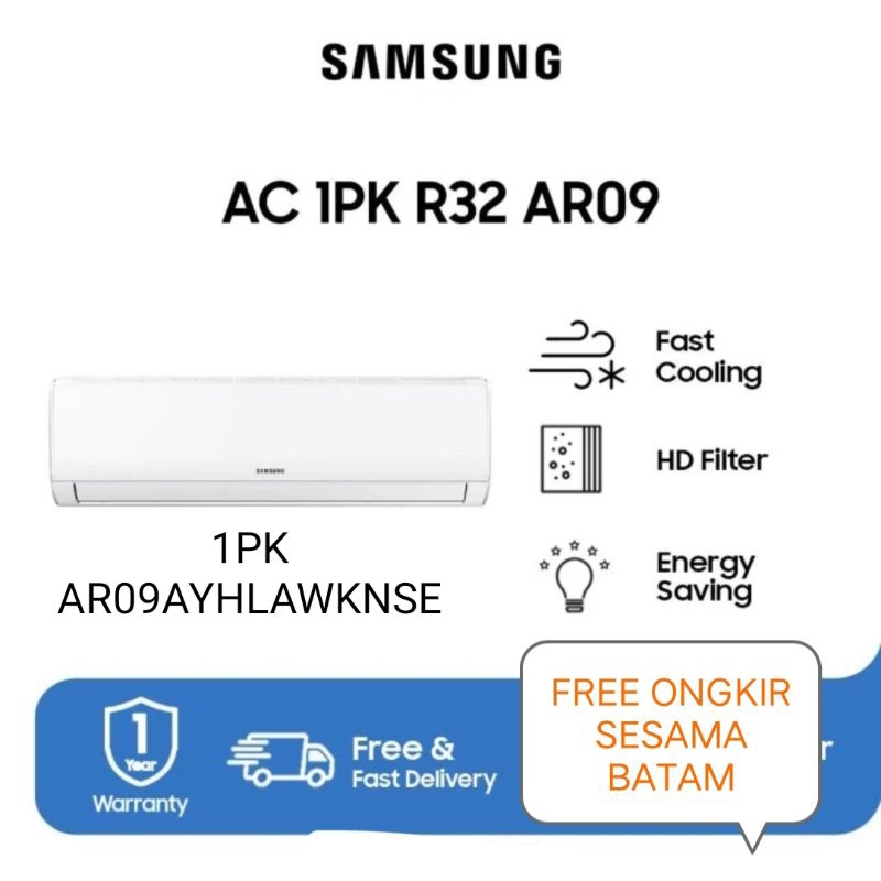Jual AC SAMSUNG 1PK AR09AYHLAWKNSE ALPHA INVERTER R32 SMART AIR FLOW ( HANYA UNIT SAJA ) GARANSI ...