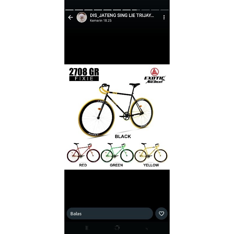 Jual Sepeda Fixie Exotic police Pandora 700c terpedo | Shopee Indonesia