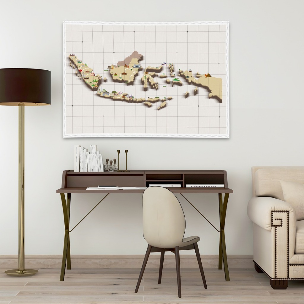 Jual Peta Indonesia Dekorasi Dinding | Poster Aesthetic | Tapestry Wall ...