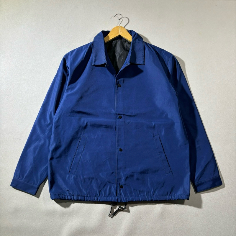 Jual GU boxy coach jacket dark blue ORIGINAL 100% | Shopee Indonesia