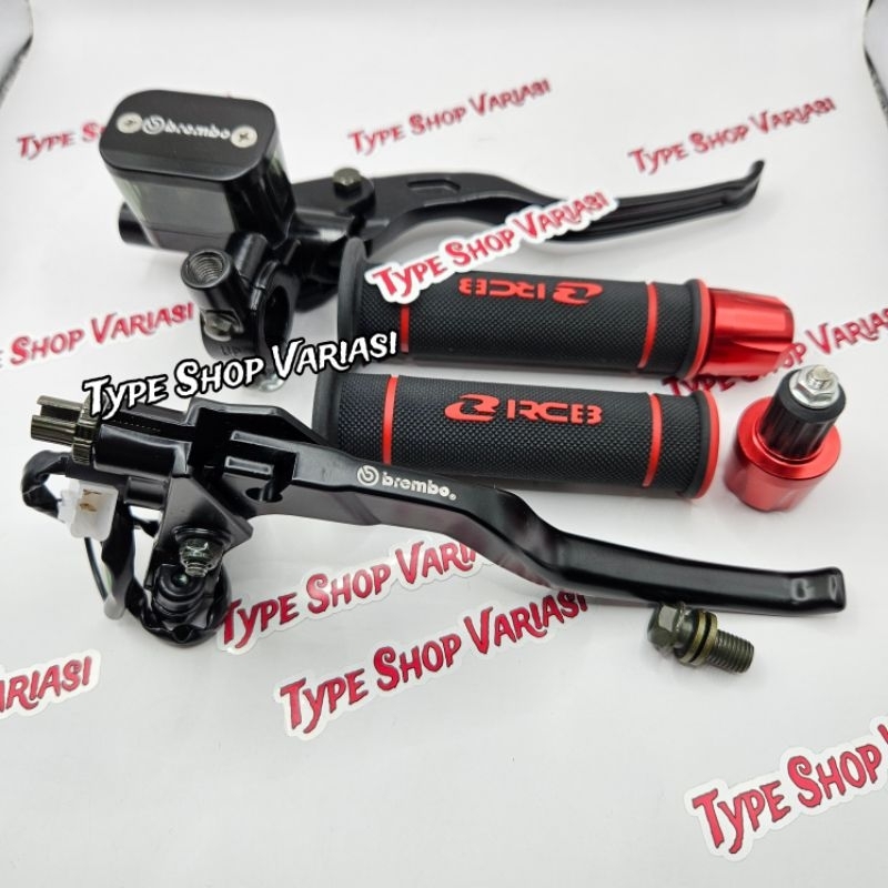 Jual Paket 3in1 Master Rem Tabung Tipe Kotak + Handgrip RCB HG55 Original + Jalu Stang Cnc ...