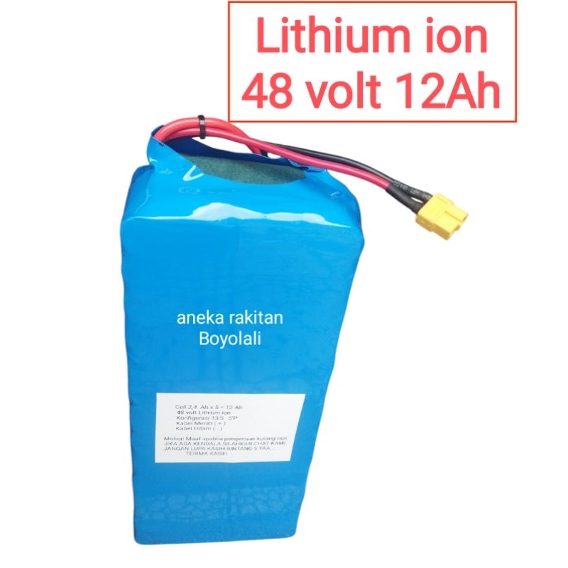 Jual Baterai Pack Lithium Ion 48v 12Ah Batre pack 48 volt 12 Ah Lithium ...