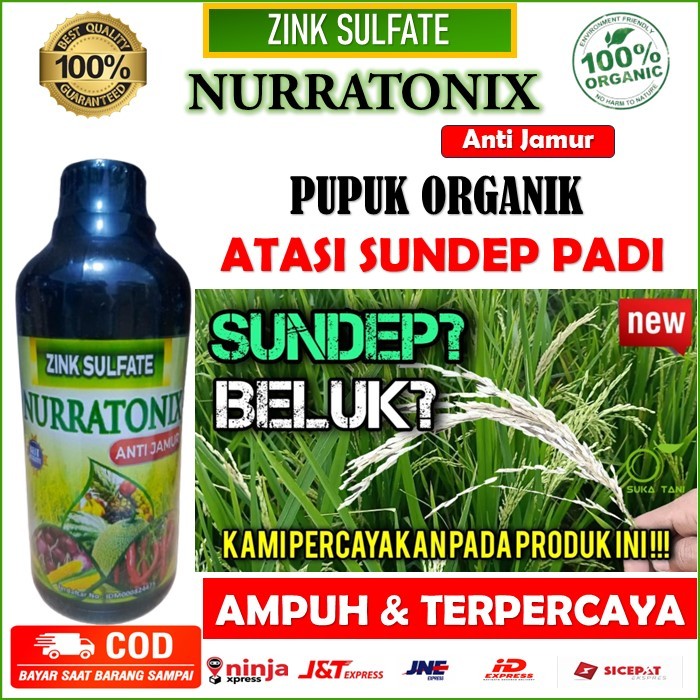 Jual Pupuk organik atasi sundep padi - ZINK SULFATE NURRATONIX ANTI ...
