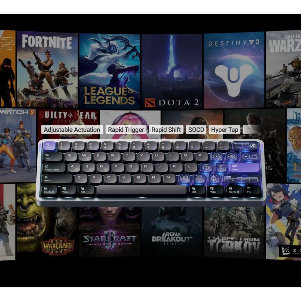 Jual NuPhy Air60 HE Magnetic Switch Gaming Keyboard - Low Profile Rapid ...