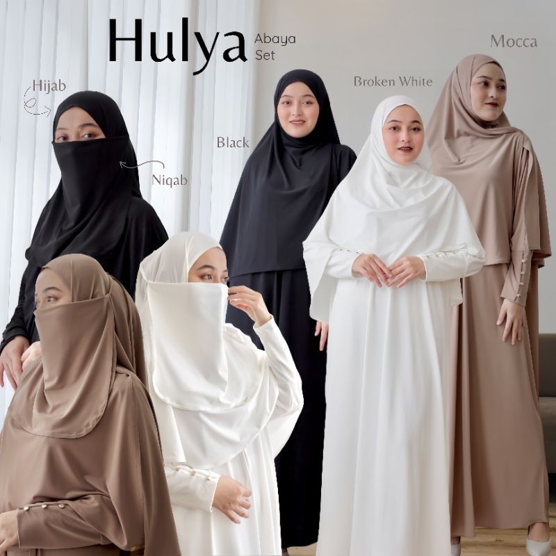 Jual FEFA STYLE - HULYA ABAYA SET Kerudung+Niqob - Gamis dress haji umroh busui friendly-Jersey ...