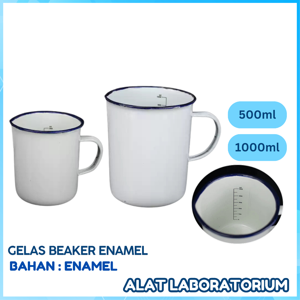 Jual GELAS BEAKER ENAMEL / GELAS UKUR ENAMEL / BEAKER BAHAN ENAMEL ALAT ...