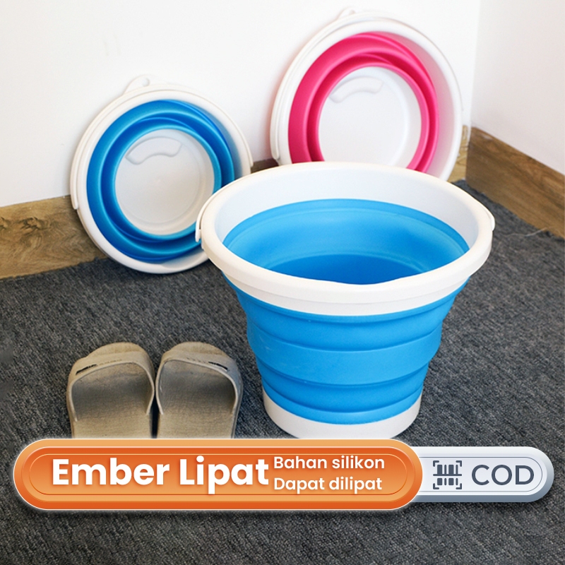 Jual Ember Lipat Portable 3L 5L 10L Water Bucket Foldable Collapsible ...