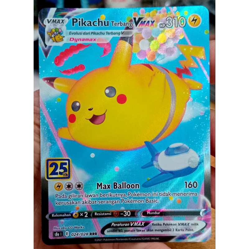 Jual KARTU POKEMON PIKACHU TERBANG VMAX RRR INDONESIA HOLO 25TH ...