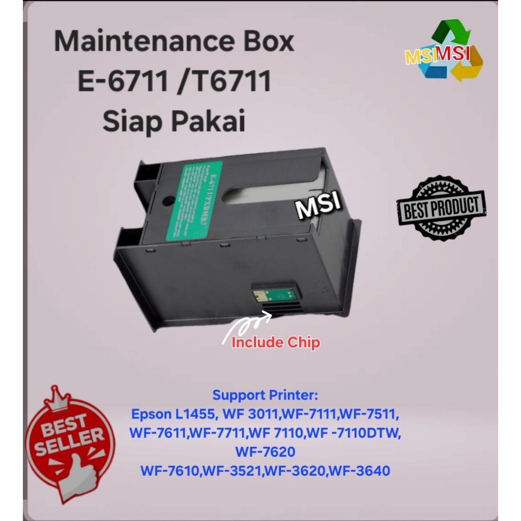 Jual Compatible Maintenance Box WF7611 T6711 E-6711 PXMB3 Epson L1455 ...