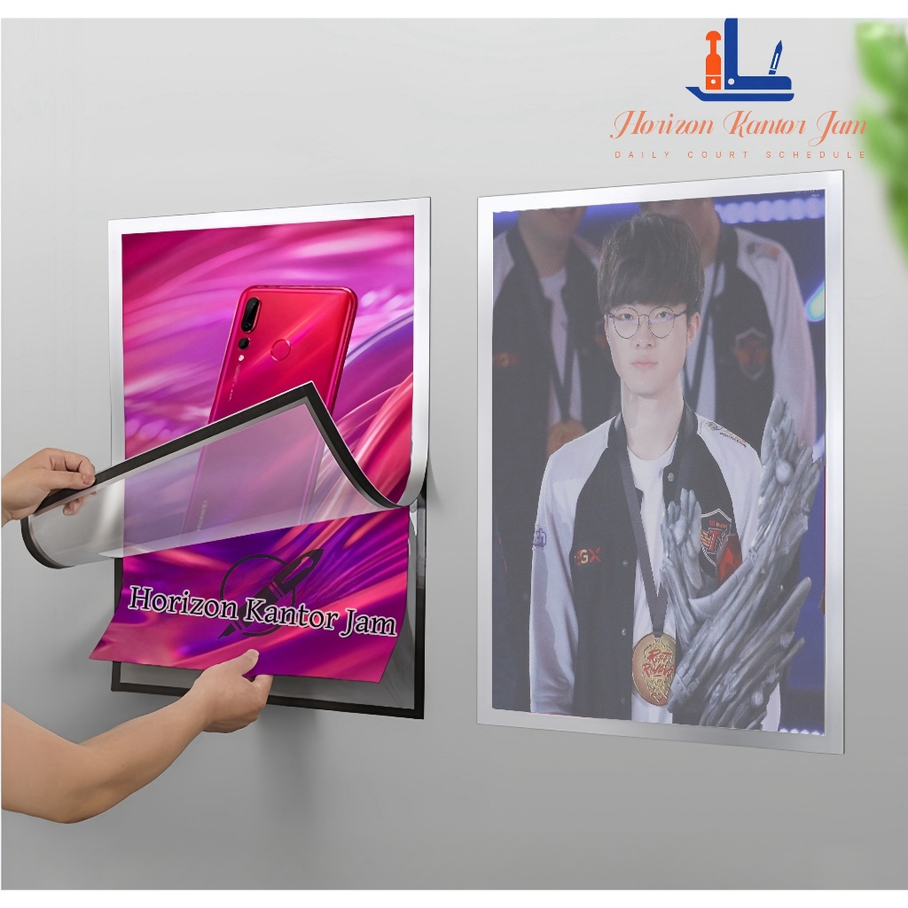 Jual Papan Iklan Tempel Dinding A1/A2 Bingkai Iklan Magnetik Untuk ...