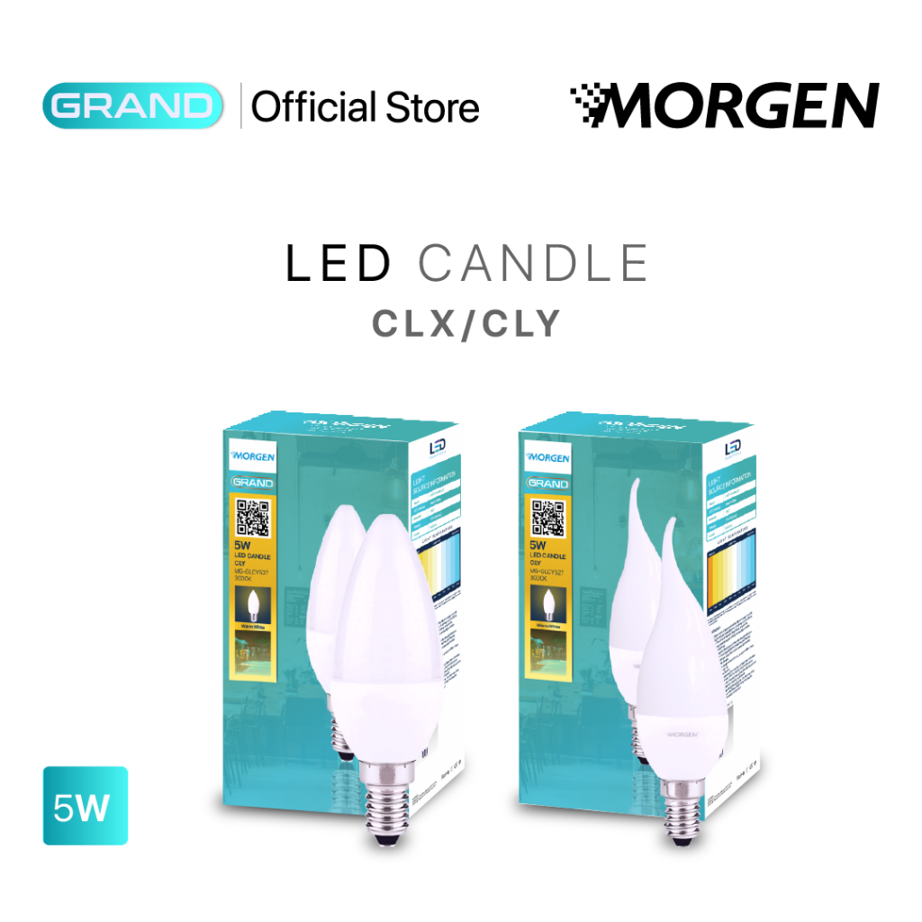 Jual Morgen LED Candle CLX/CLY - Lampu Kandil LED Mewah Elegan Putih / Kuning 5W E27 / E14 ...