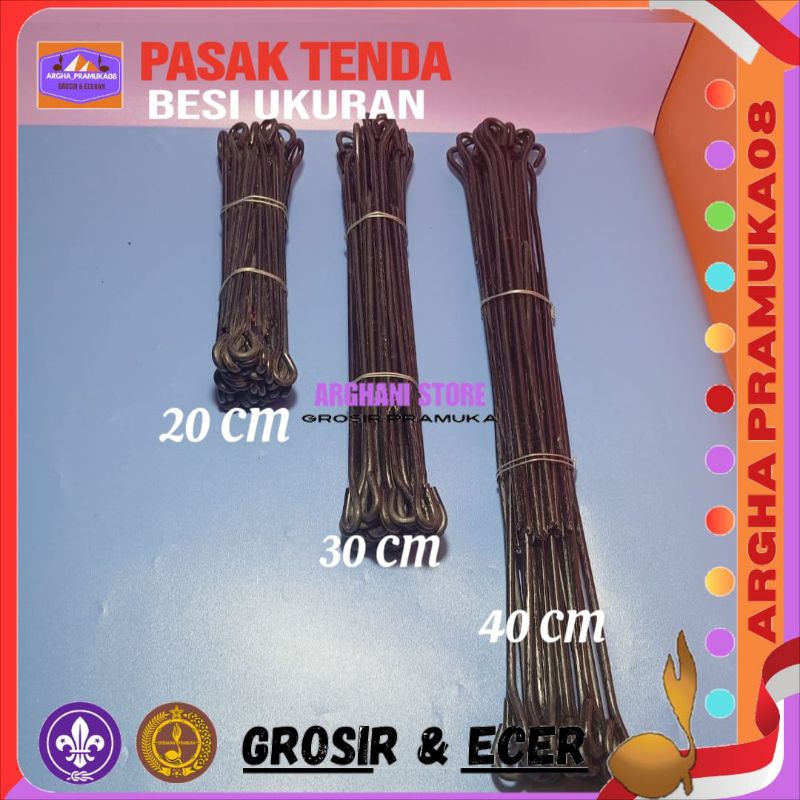 Jual Pasak Tenda Besi / Patok Tenda Pramuka isi 1 Ikat 50 biji | Shopee ...