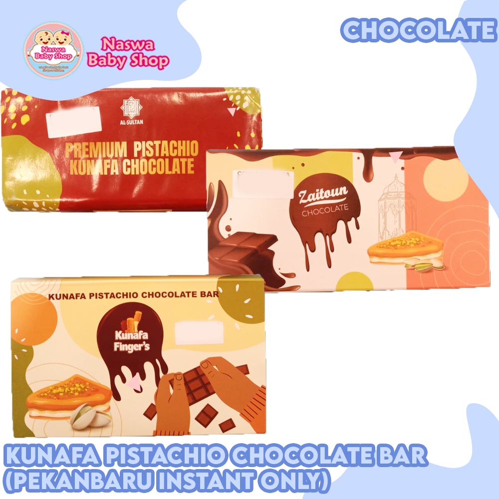 Jual Kunafa Pistachio Chocolate Bar Coklat Dubai Viral (Pekanbaru Instant Only) | Shopee Indonesia