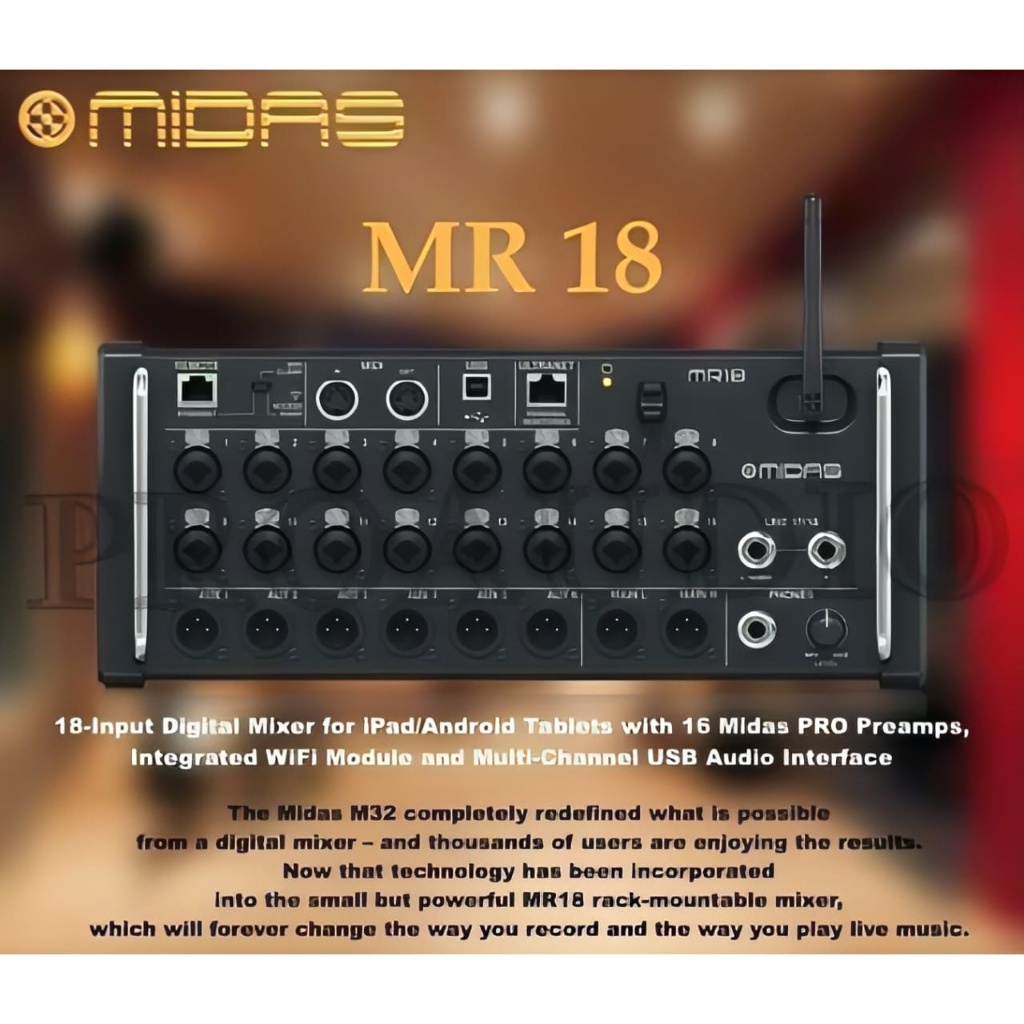 Jual Midas MR18 MR 18 Rackmount Digital Mixer Original For Android ...