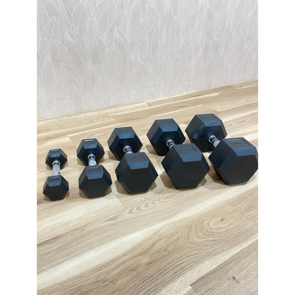 Jual POTENCE Dumbell Hexagonal 2.5kg Dumble Dumbel Dumbbell Barbel ...