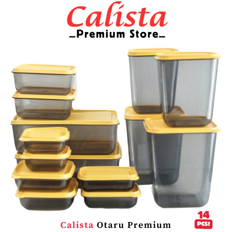 Jual FOOD KONTAINER/CONTAINER CALISTA OTARU PREMIUM SMOKE SET ISI 14PCS ...
