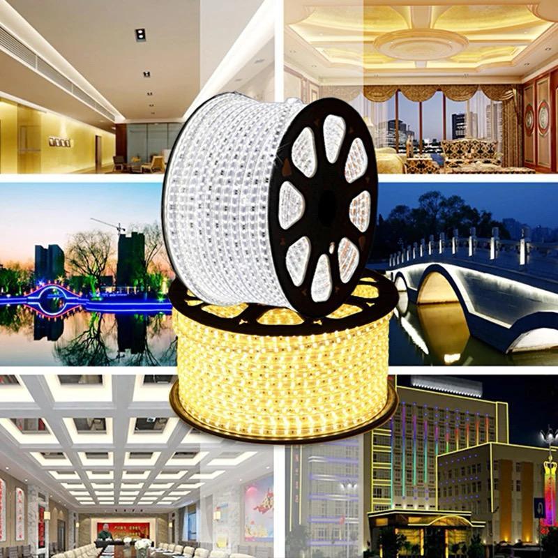 Jual ECOVA - Lampu LED Strip Selang 2835 SMD AC 220v 1roll ( 100 Meter ...