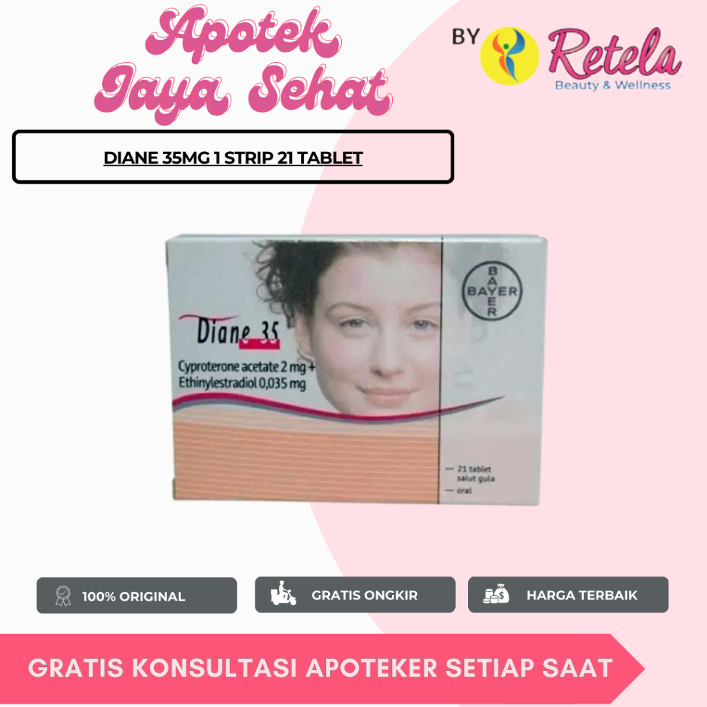Jual DIANE 35MG 1 STRIP 21 TABLET / PIL KB DIANE | Shopee Indonesia