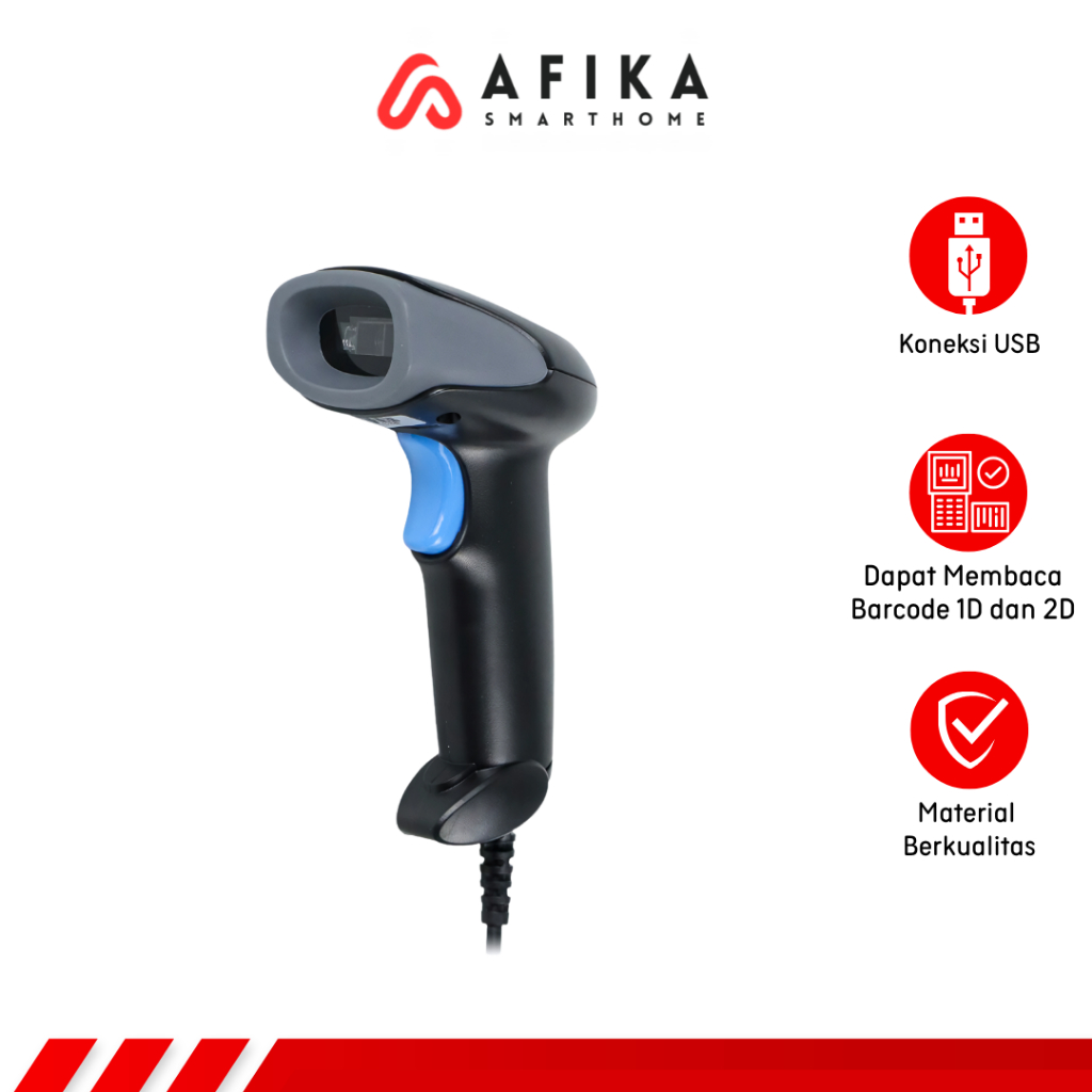 Jual USB Auto Barcode Scanner 1D 2D QR Kecepatan Pindai 30 FPS | Shopee ...
