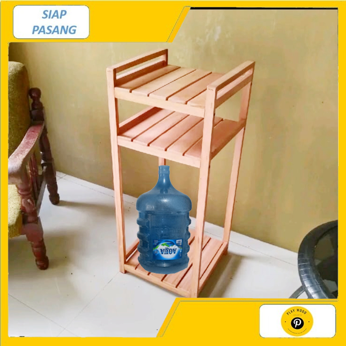 Jual Rak dispenser dan rak kompor 1 tungku rak serbaguna 3 SUSUN /rak kayu minimalis | Shopee ...