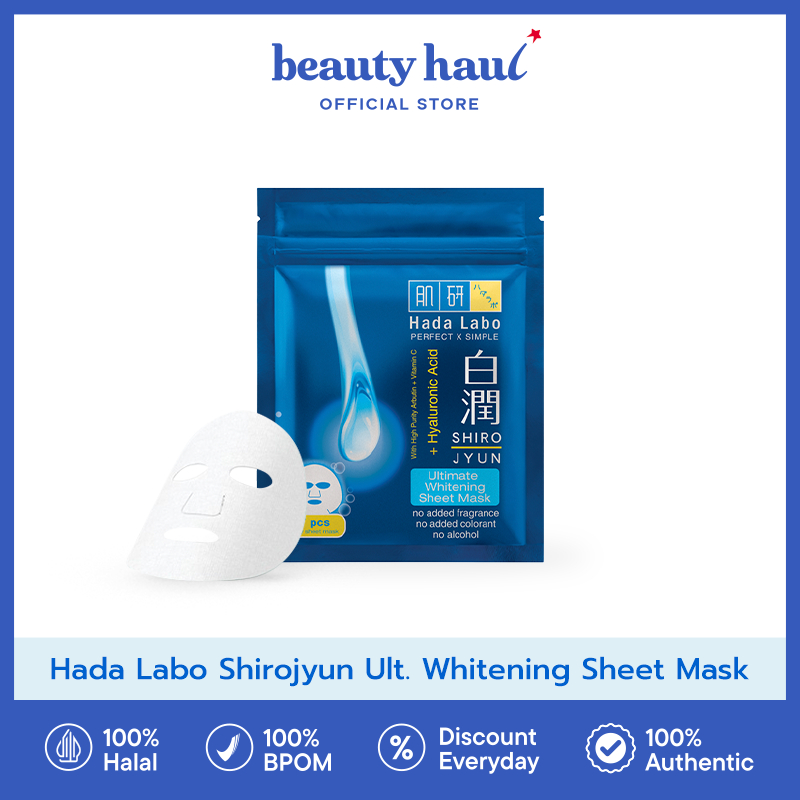 Jual HADA LABO Shirojyun Ultimate Whitening Sheet Mask | Shopee Indonesia