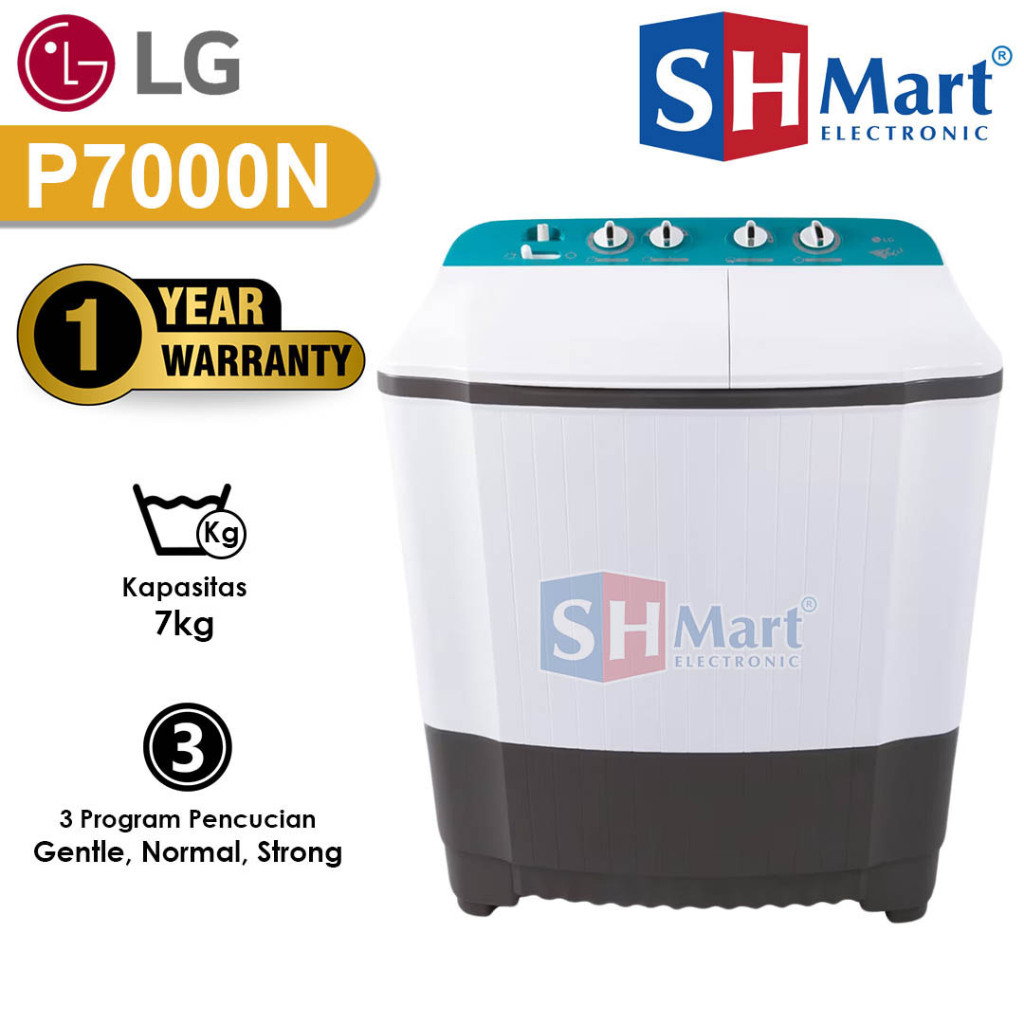 Jual MESIN CUCI LG 2 TABUNG KAPASITAS 7 KG P7000N / P 7000N GARANSI ...