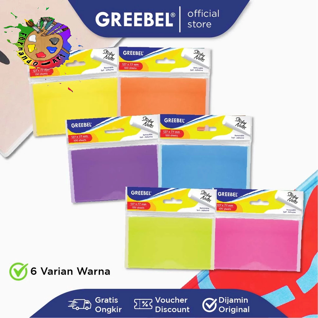 Jual GREEBEL STICKY NOTES GSN 1W1M 127 77 100 /Memo Pad Note/DIY ...