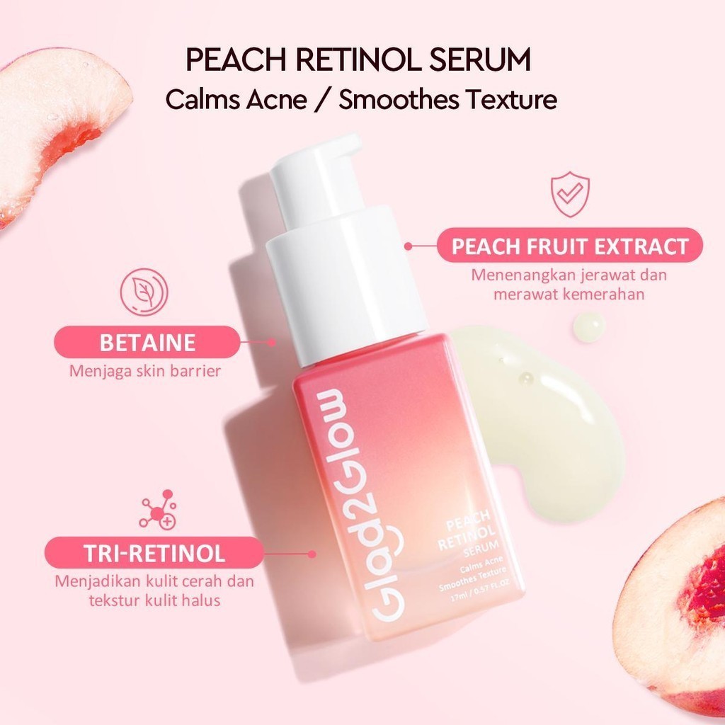 Jual Glad2Glow G2G Peach Retinol Serum 17 ml - Serum Anti Penuaan ...