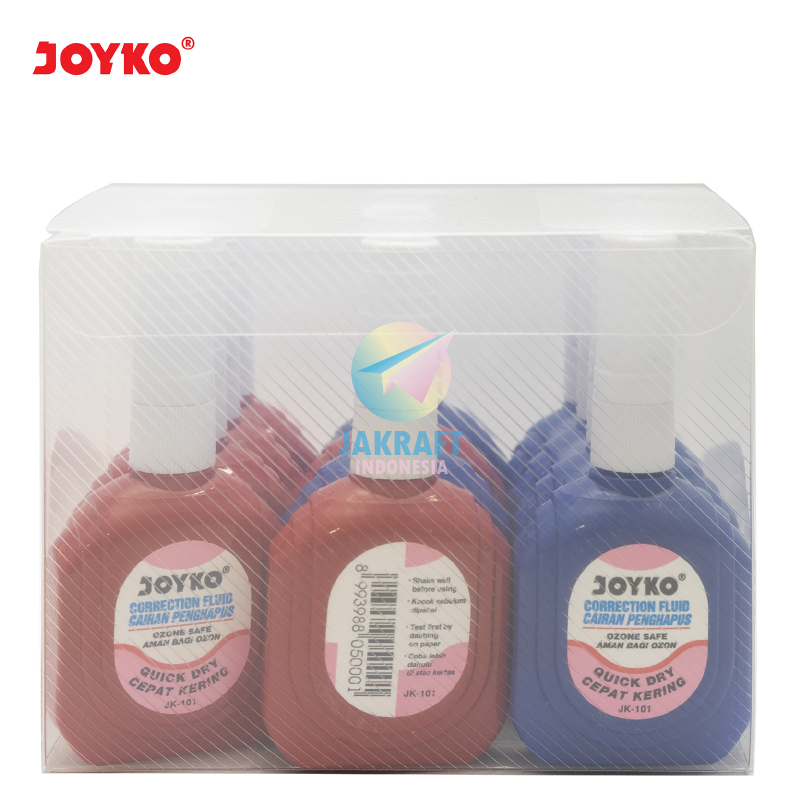 Jual (12 Pcs) GROSIR Tipe-X Tipex Tip-Ex Cair Putih JOYKO JK-101 White ...