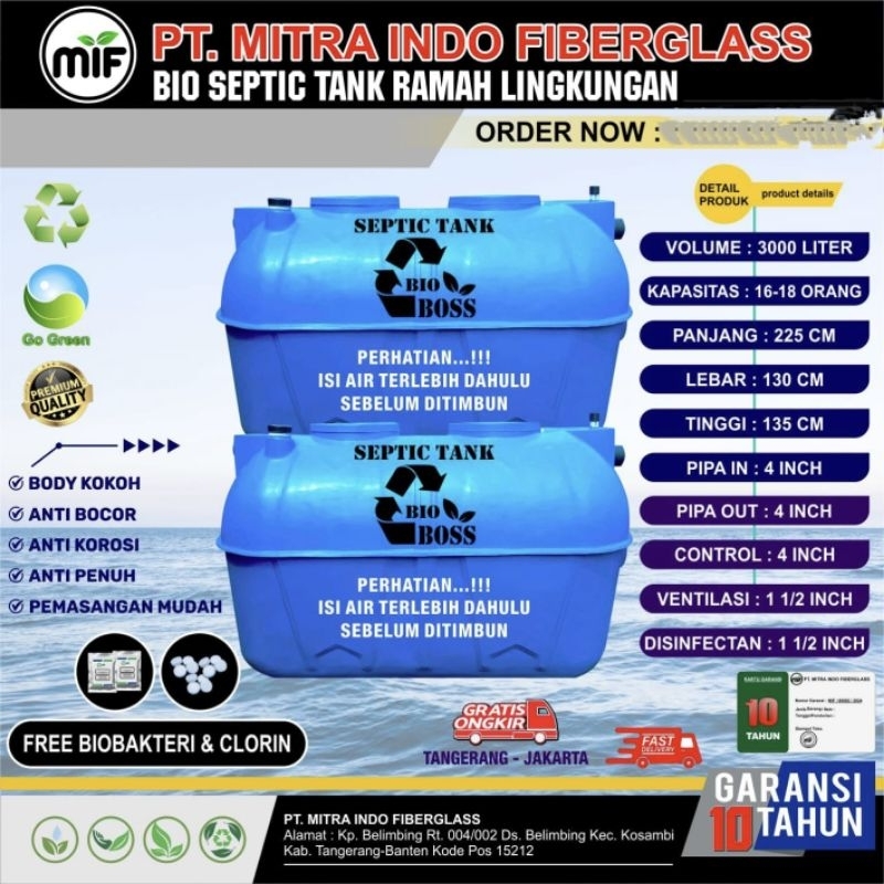 Jual septic tank 3000 liter bio boss | Shopee Indonesia