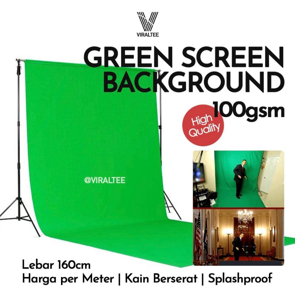 Jual Green Screen Background (100 GSM) / Kain Backdrop Foto Hijau ...