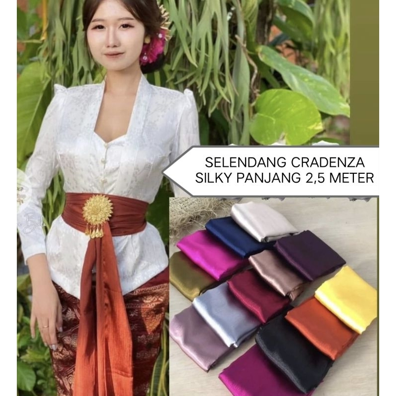 Jual Selendang 2,5 meter cradenza silky/selendang kebaya/selendang bali ...