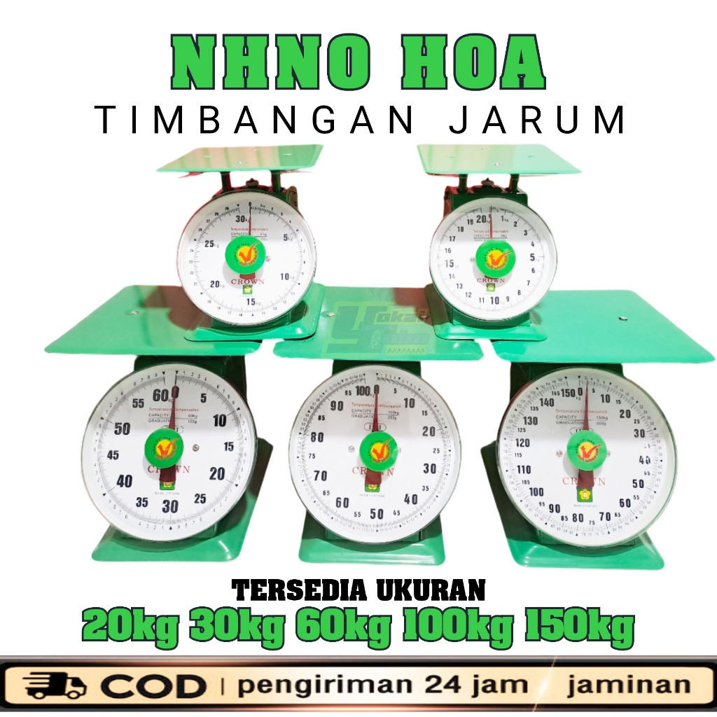 Jual BISA COD Timbangan Manual Jarum Vietnam CROWN NHNO HOA Kapasitas 20 Kg 30 Kg 40 Kg 50 Kg ...