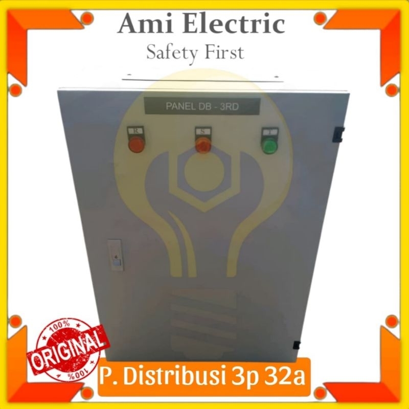 Jual Panel distribusi 3phase 32a + penerangan otomatis 24jam bergantian ...