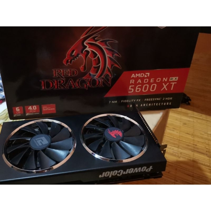 Jual JUAL MURAH Vga Powercolor rx 5600 xt Red Dragon FULLSET No Display ...