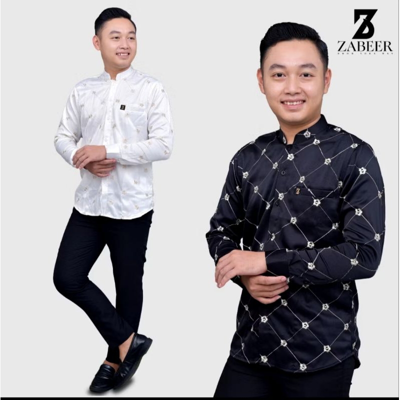 Jual kemko Zabeer,kemko mewah,kemko brukat full Bordir,kemeja koko,(Ukuran slimfit/kecil,cek ...