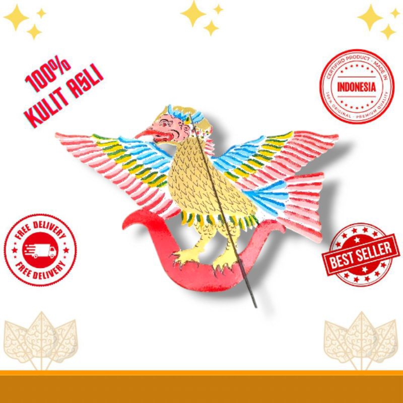 Jual wayang kulit sapi tebal garuda/jatayu ukuran standar pentas ...